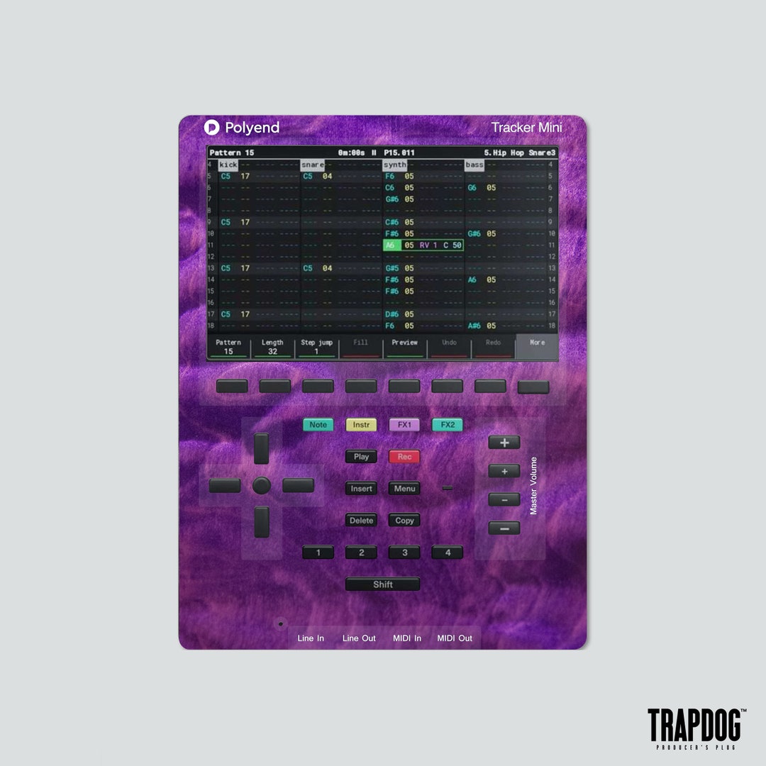 Custom Polyend Tracker Mini Vinyl Skin Sticker | Precut Holes | Fully ...