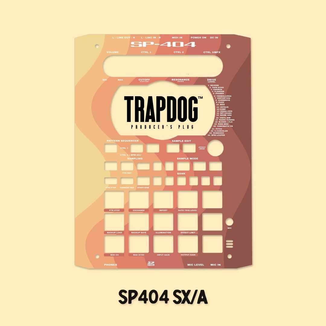 SP404 SX / A / MKII Vinyl Faceplate Skin Sticker | Precut Holes ...