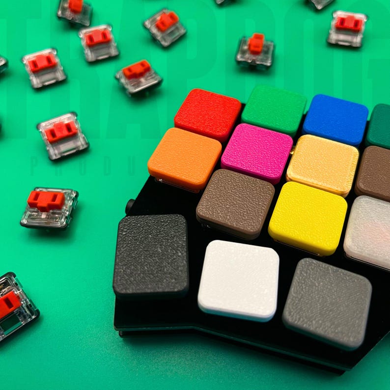 TRAPDOG® Coloured Choc V1 Low-profile Keycaps – 14 Colours Available ...
