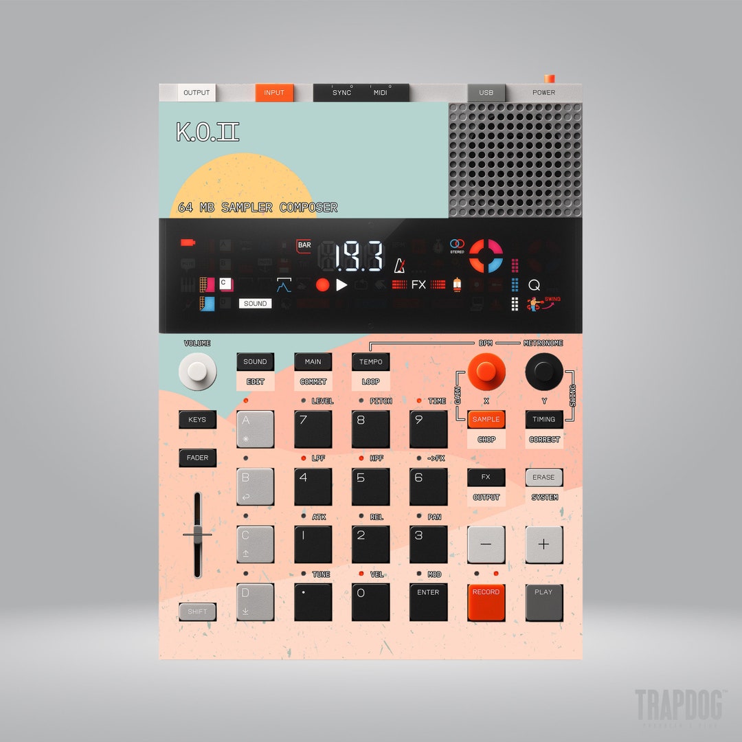EP-133 KO II / Ep-40 Riddim / Vinyl Sticker Skin / Precut Holes / #65 ...