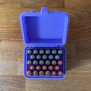 TRAPDOG® AA & AAA Battery Rugged Storage Box / Holds 29 Batteries ...
