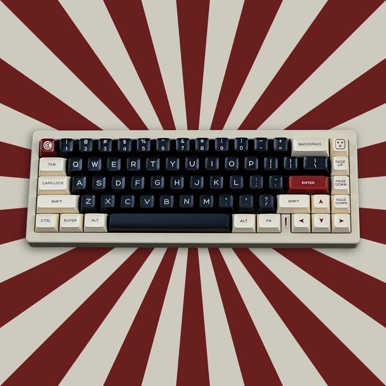 Retro Two-tone ABS Artisan Keycaps | SA Profile for MX Switches | 160 ...