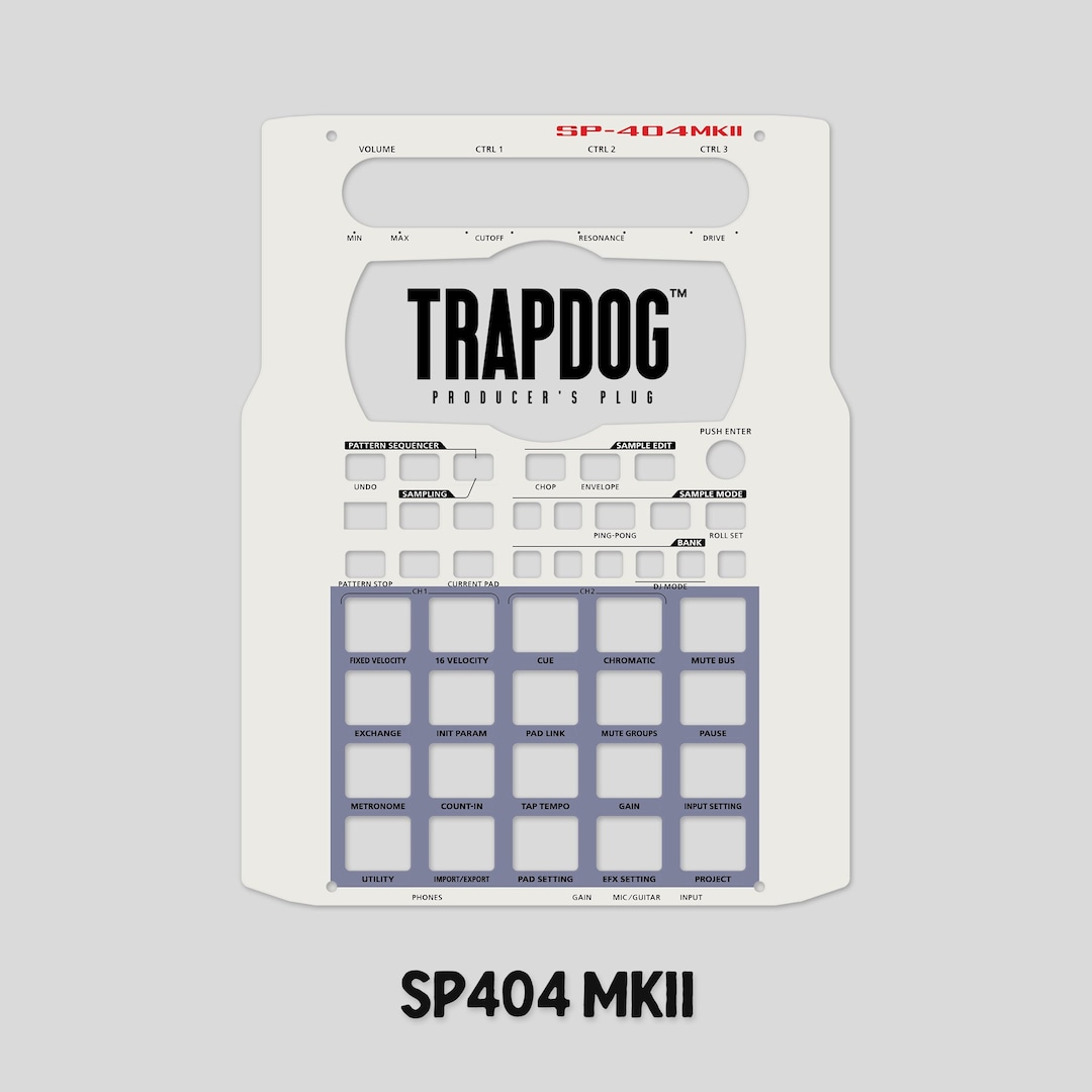 SP404 MKII / SX / A Vinyl Faceplate Skin Sticker Precut Holes Custom ...