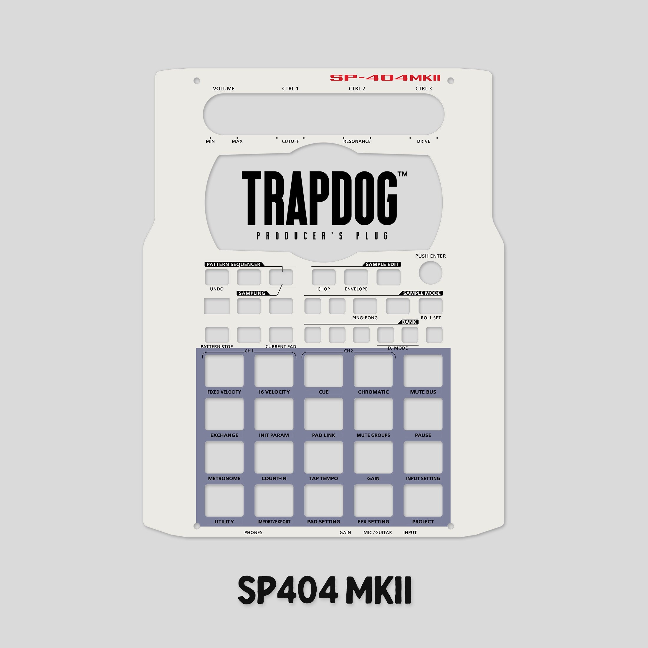 SP404 MKII / SX / A Vinyl Faceplate Skin Sticker Precut Holes Custom Roland SP404 Vinyl Skin ...