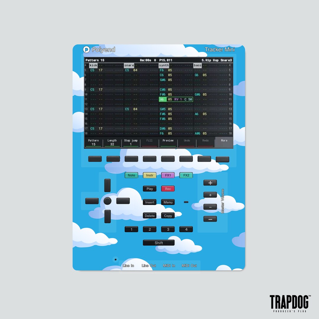 Custom Polyend Tracker Mini Vinyl Skin Sticker | Precut Holes | Fully ...