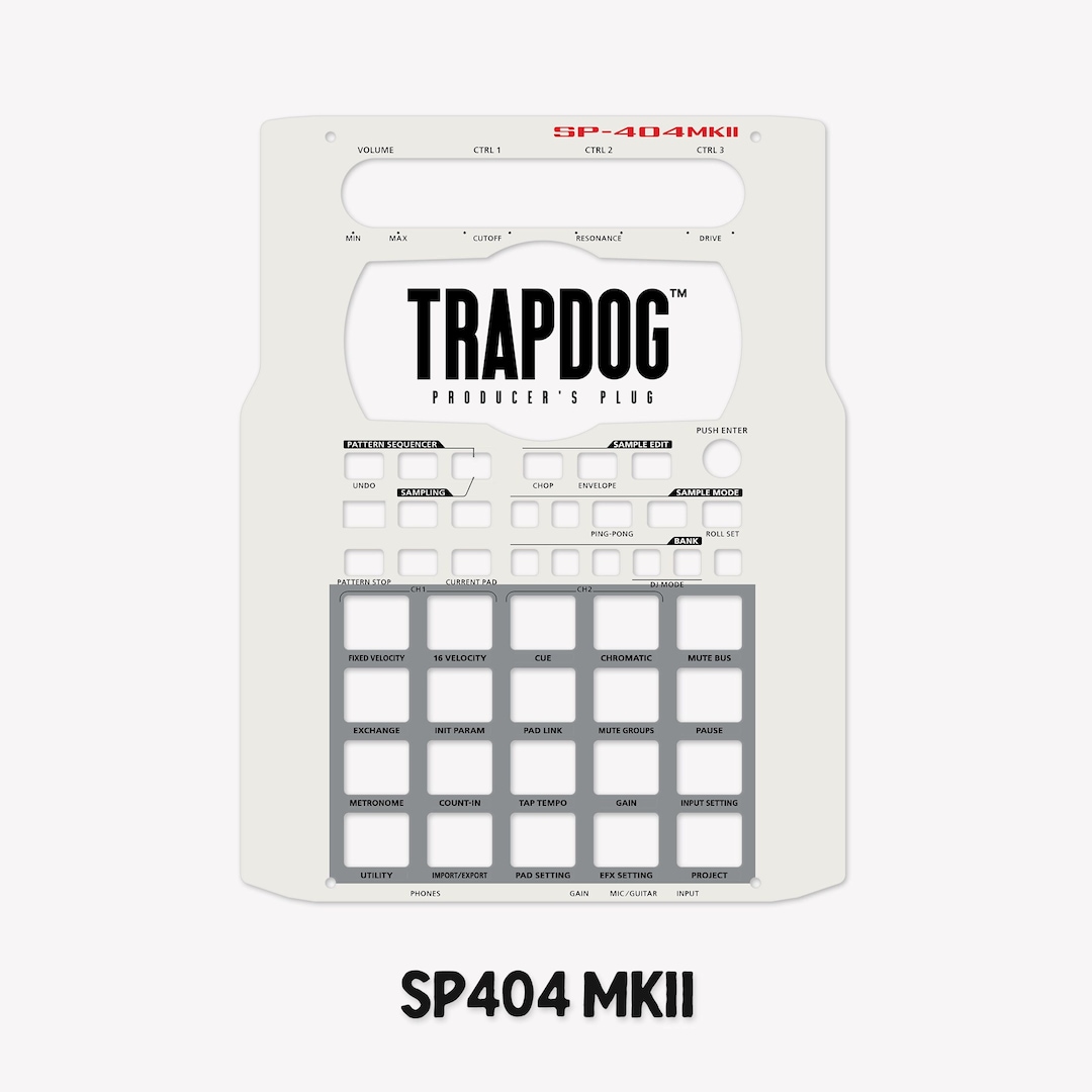 SP404 MKII / SX / A Vinyl Faceplate Skin Sticker | Precut Holes ...