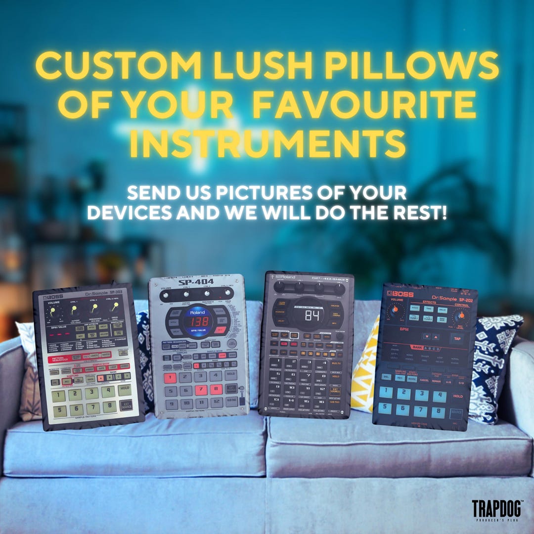 16" Custom Lush Instrument & Device Polyester Pillows / SP404 Pillow ...