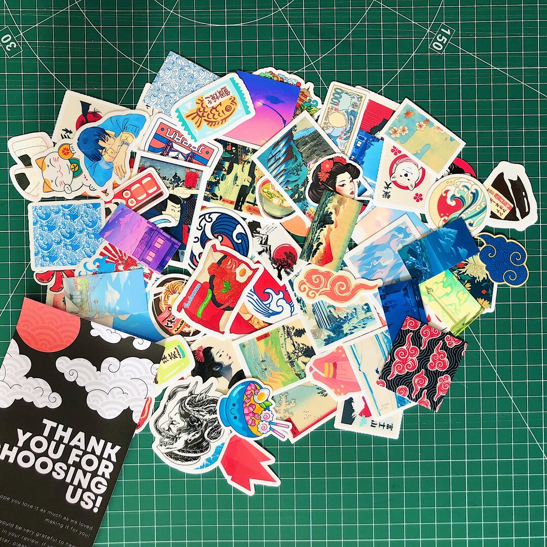 Japanese Ukiyo-e Art Sticker Pack / Japan Aesthetic Sticker Set ...