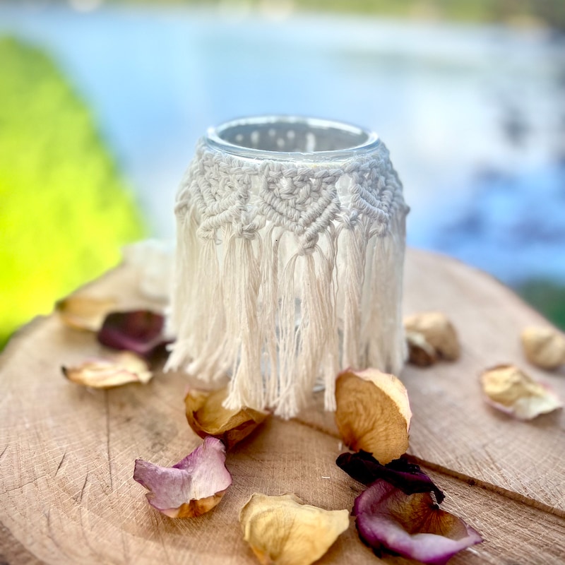 Macrame Candleholder - Etsy