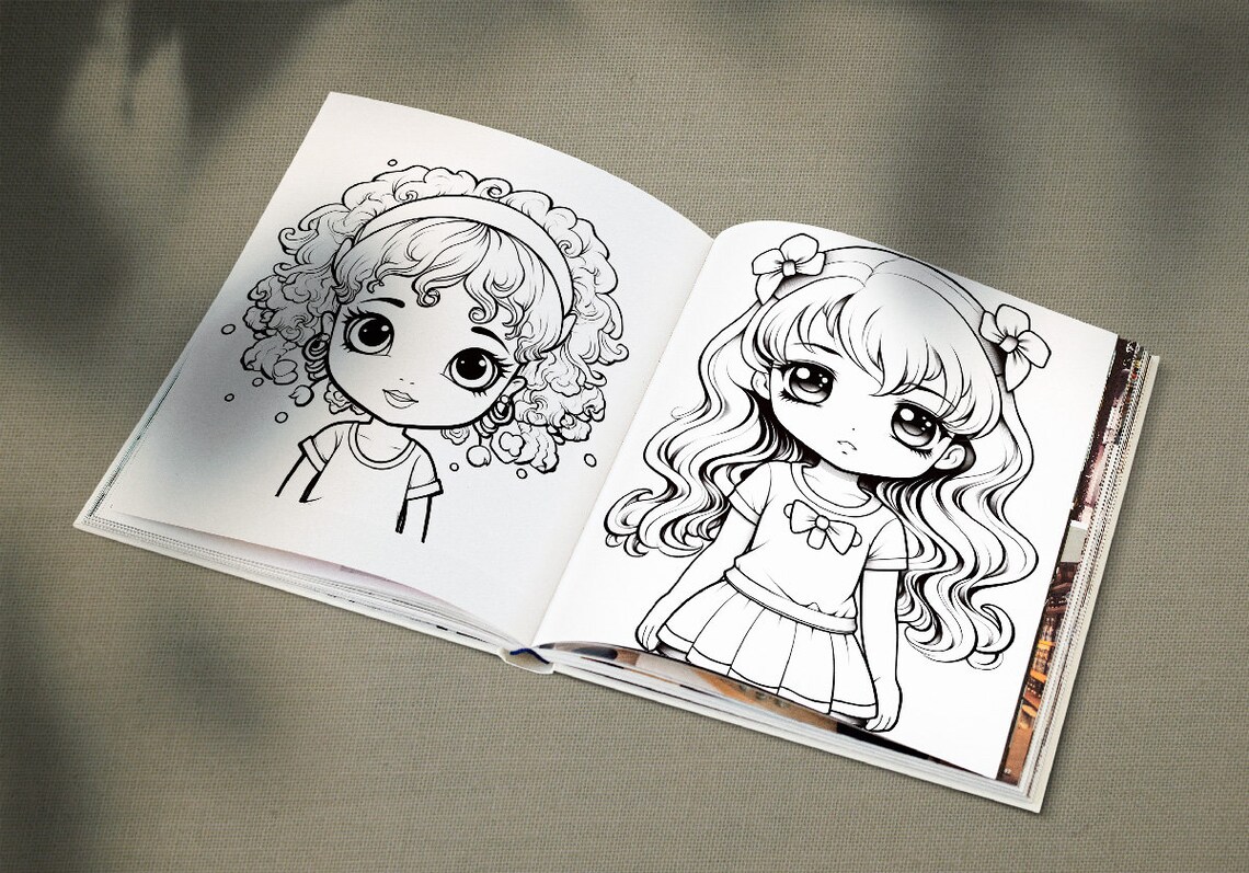 Cute Girl Coloring Pages - Little Girls, Character, Doll, Child ...
