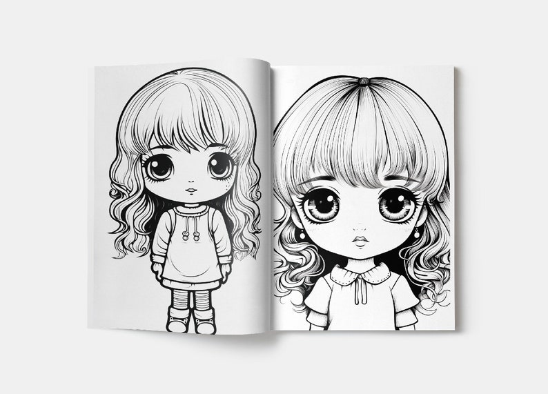 Cute Girl Coloring Pages - Little Girls, Character, Doll, Child ...