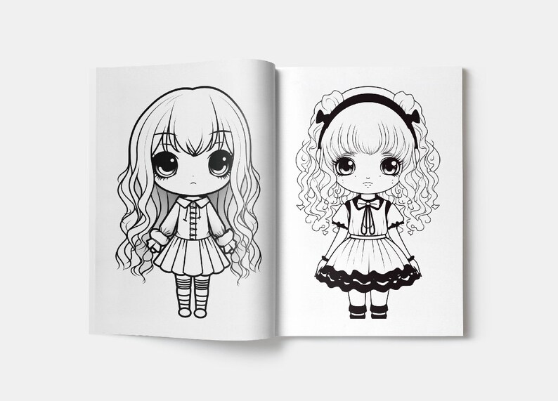 Cute Girl Coloring Pages - Little Girls, Character, Doll, Child ...
