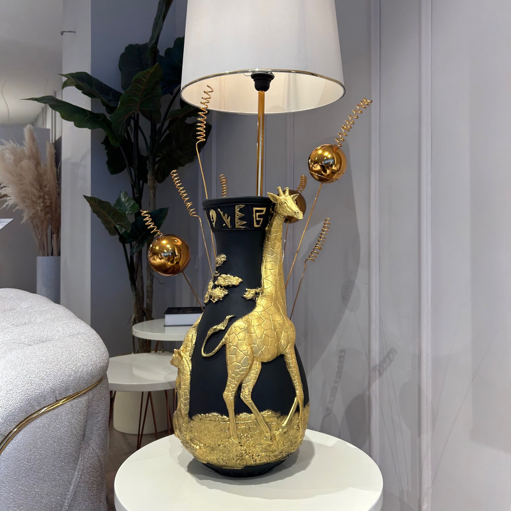 Giraffe Vase 3D Gold and Black Vase Home Decor Elegant - Etsy
