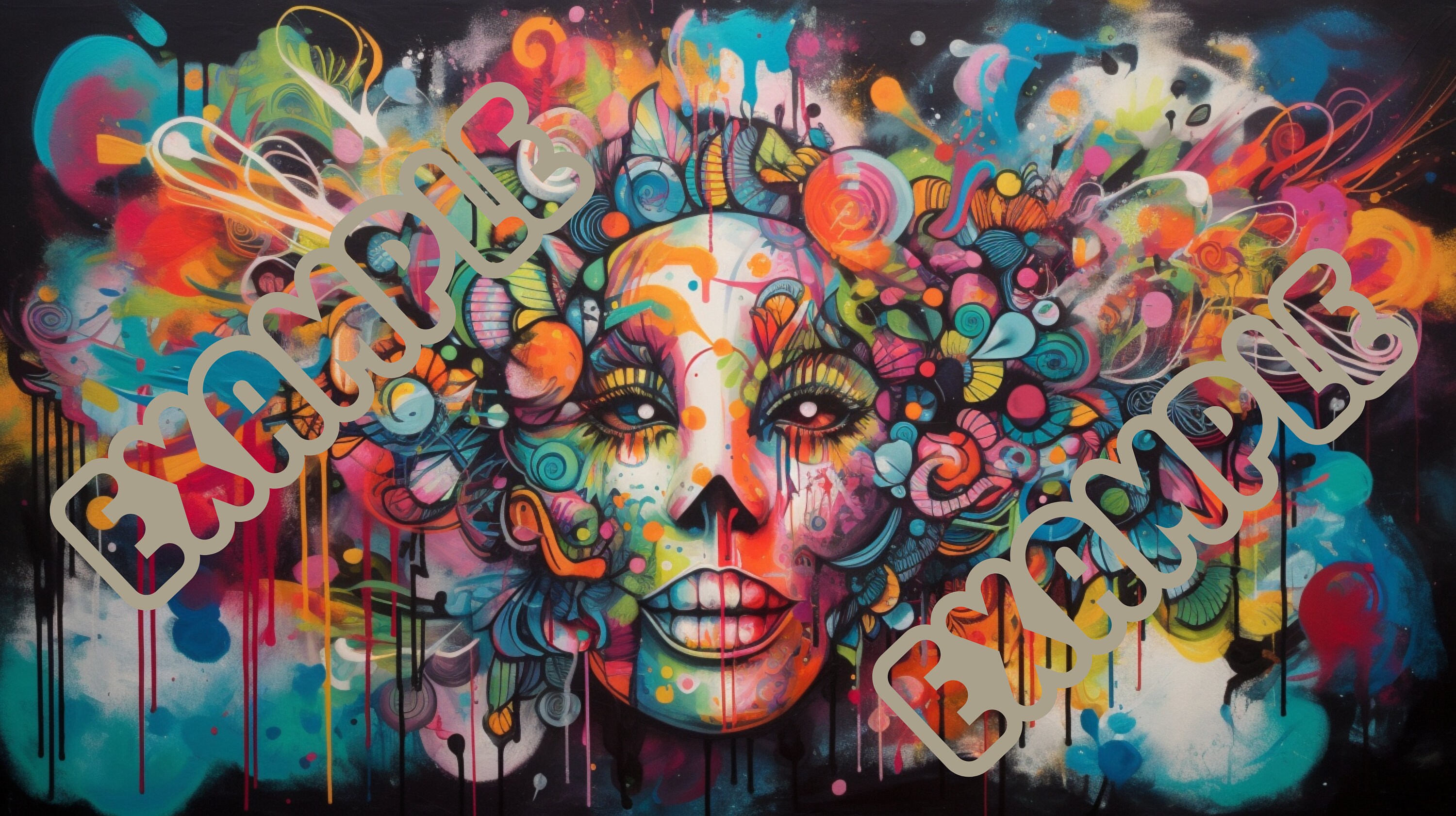 Instant Download - Graffiti Sugar Skull Digital Art - Etsy