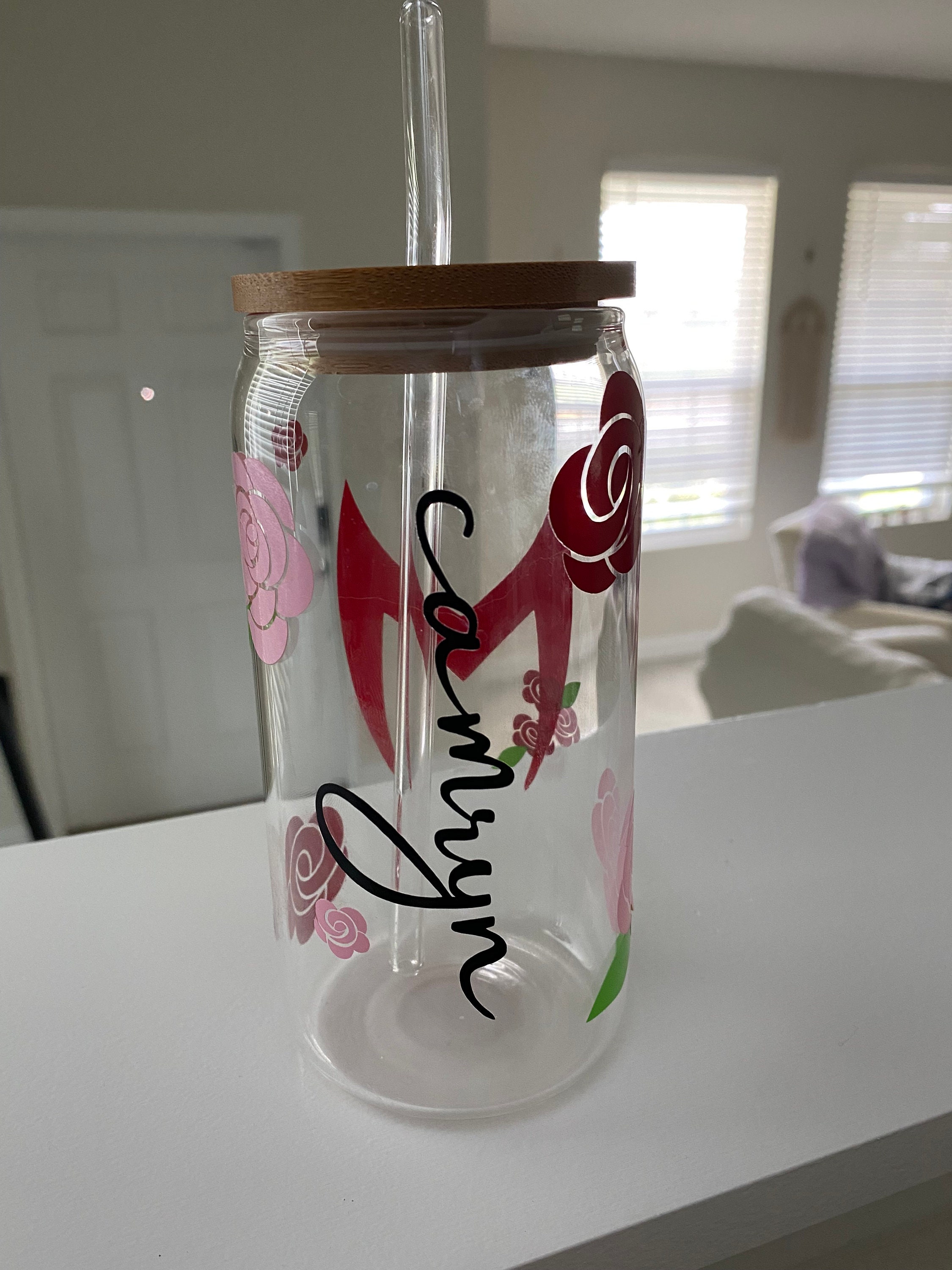 Scarlet Witch Custom Glass Disney Water Iced Coffee Cup Wanda Maximoff ...