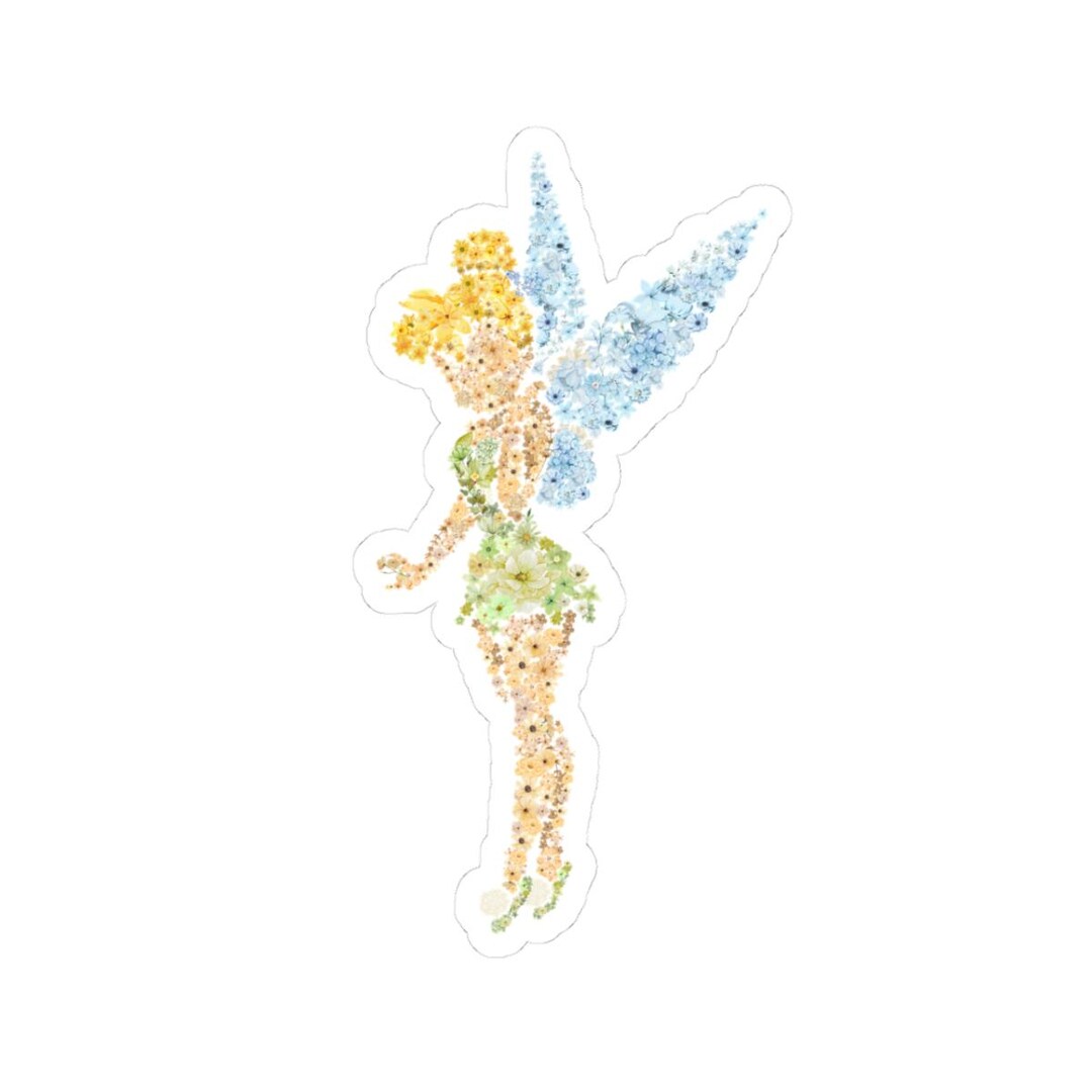 Tinker Bell Sticker | Flower Art | Floral Tink Decal | Watercolor ...