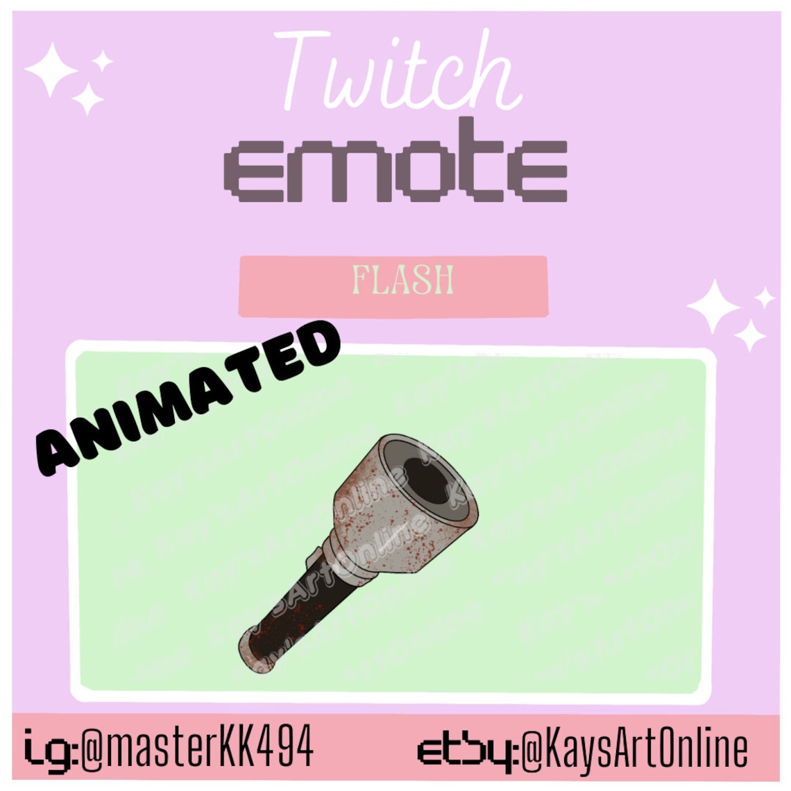 ANIMATED Dbd Deadbydaylight Flashlight Twitch Emote for Streamers or ...