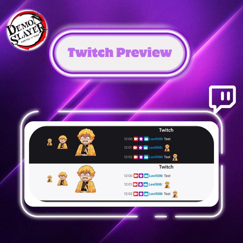 Transparent Zenitsu ANIME Emotes, for Streamers or Discord Servers ...