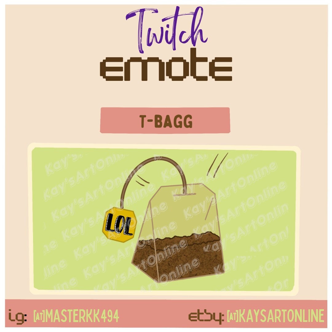 Twitch Tbag Emote for Streamers LOL Emotes - Etsy