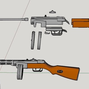 PPSH-41 Rifle 1/4 Scale Model STL - Etsy