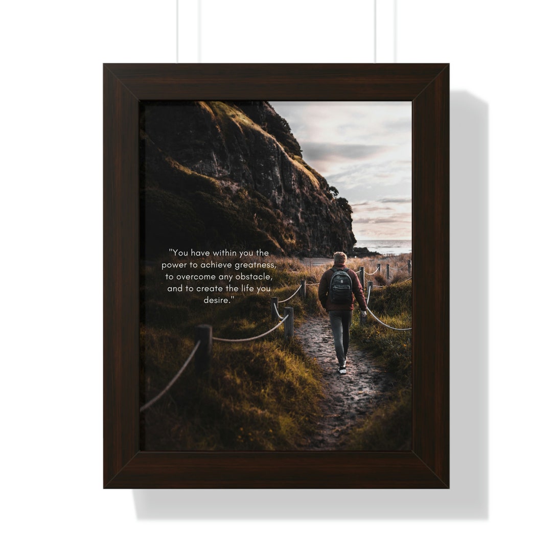 Framed Motivational Vertical Wall Art. Motivational Wall Art-framed ...