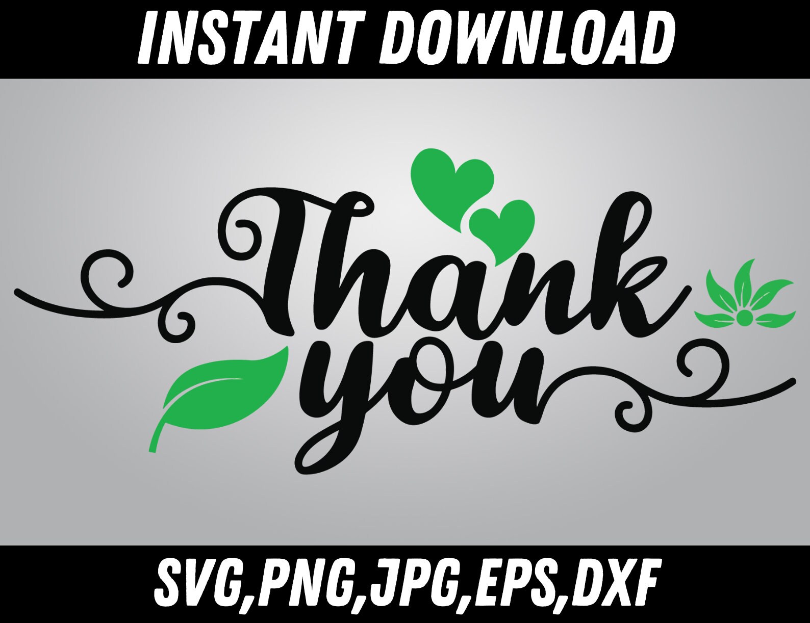 Thank You Svg, Thank You Cut File, Thank You Heart Svg, Thank You Sign ...