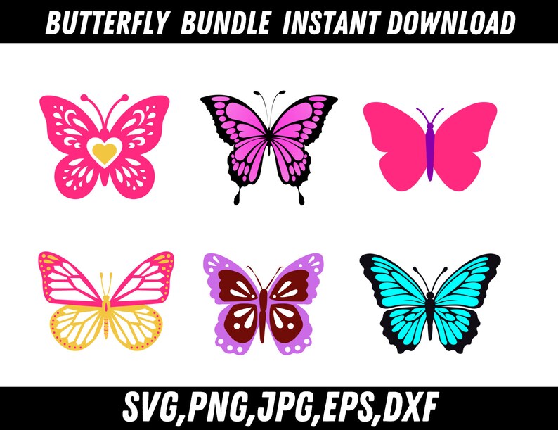 Butterfly Bundle Svg, Butterfly Svg Design, Butterfly Cut File ...