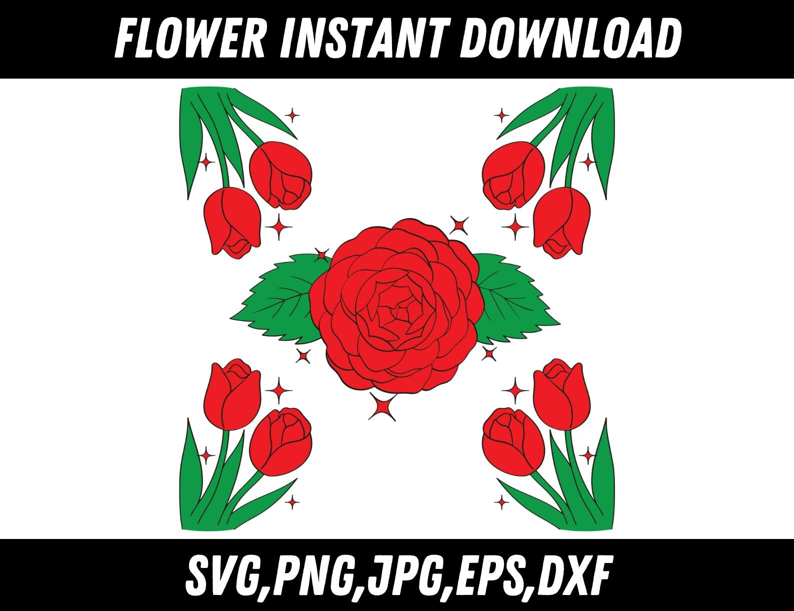 Rose Svg, Flower Svg, Rose Flower Svg, Red Rose Svg, Rose Svg Design ...