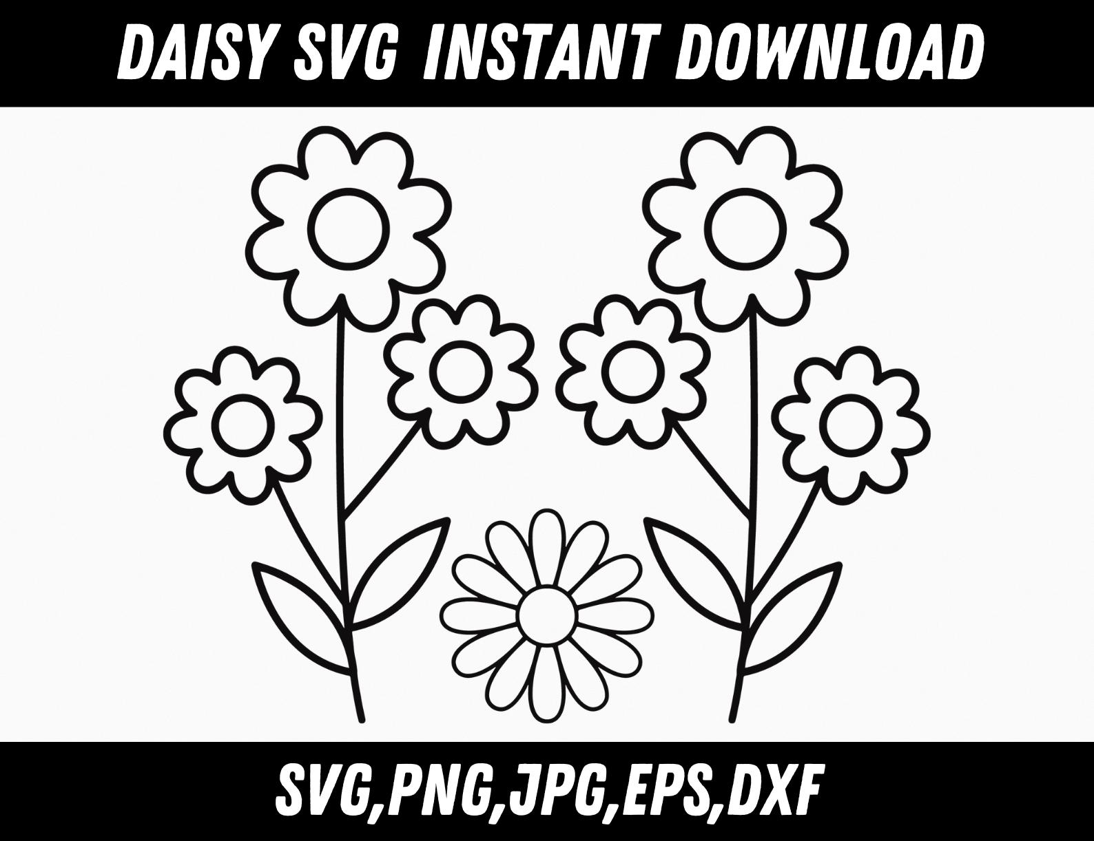 Daisy Svg, Daisy Flower Svg, Flower Svg, Floral Svg, Daisy Cut Files ...