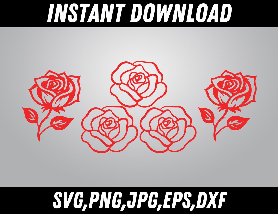 Rose Svg, Flower Svg, Floral Svg, Red Rose Svg, Flower Shirt Svg ...