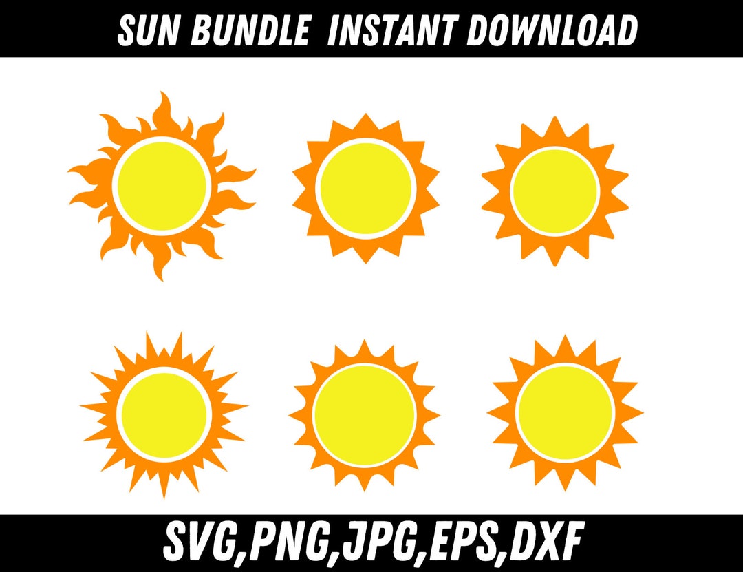 Sun Svg Bundle Boho Sun Cut Files Sunrise Svg Cricut Sunshine Svg