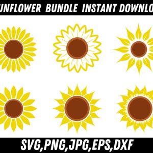 Sunflower Frame Svg, Half Sunflower Svg, Floral Frame Svg, Sunflower ...