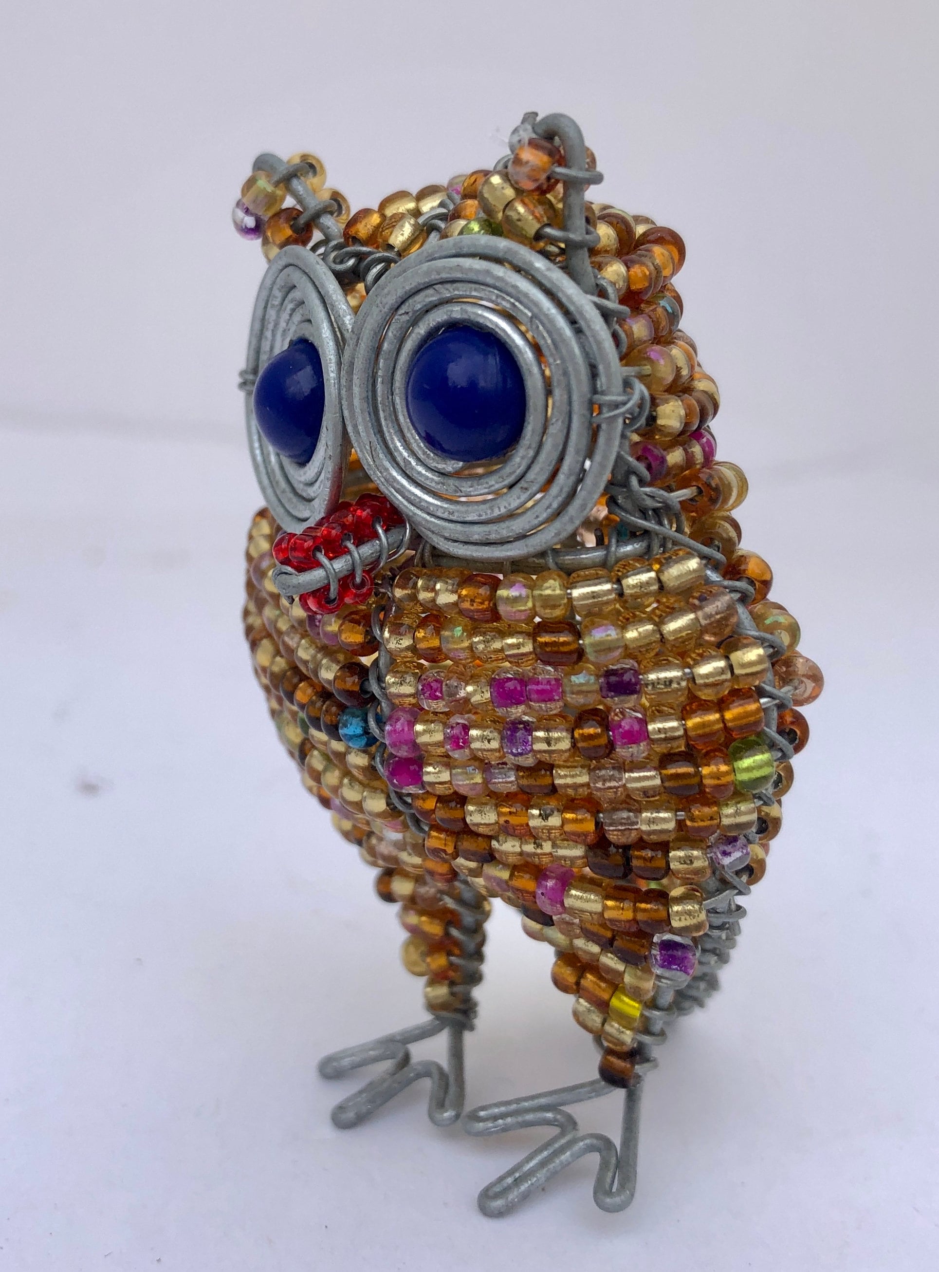 Owl Mini Beaded Art - South African Fair Trade Figurine. - Etsy