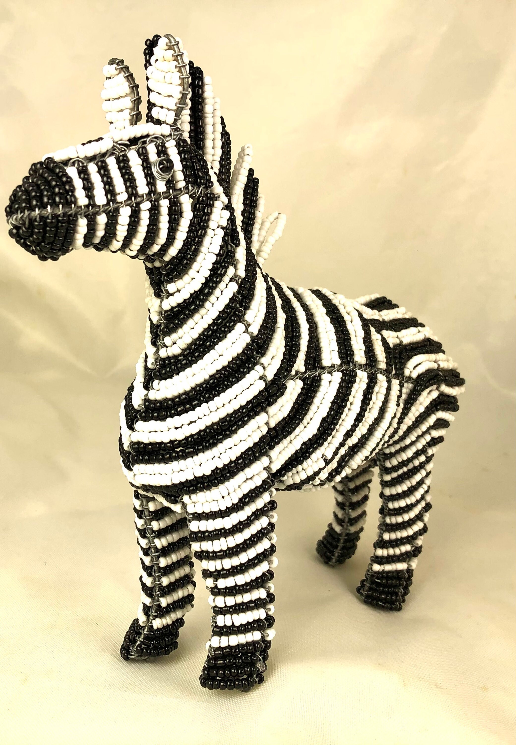 Zebra Figure! African Beaded Art. Fair Trade. - Etsy