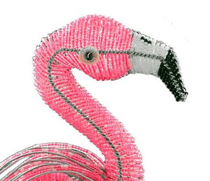 Beaded Flamingo Sculpture. African. Fair Trade, Wire & Glass Bead. - Etsy