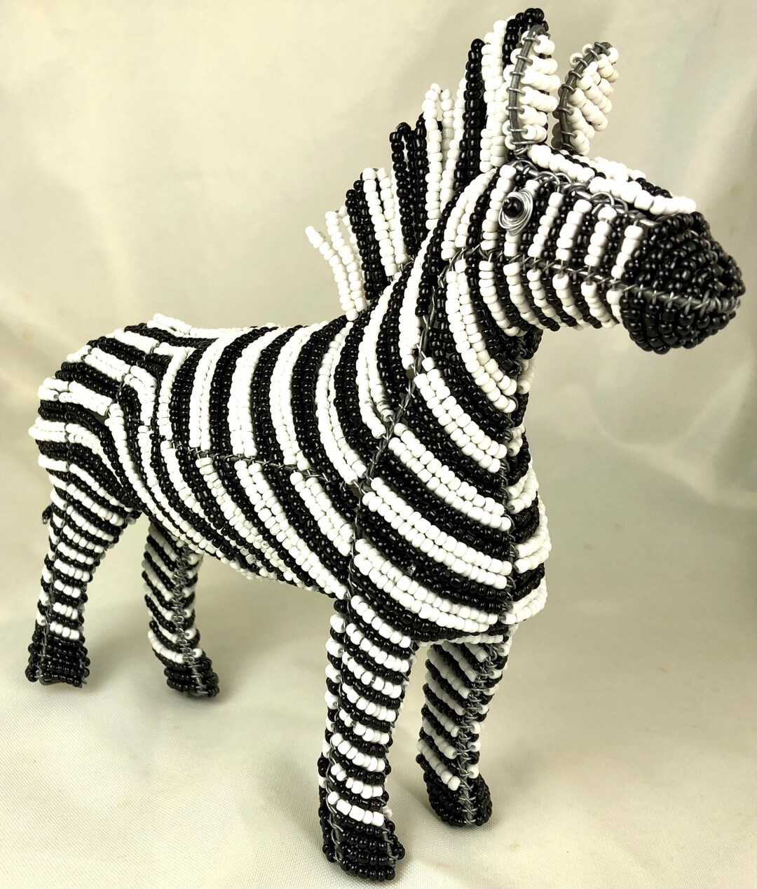 Zebra Figure! African Beaded Art. Fair Trade. - Etsy
