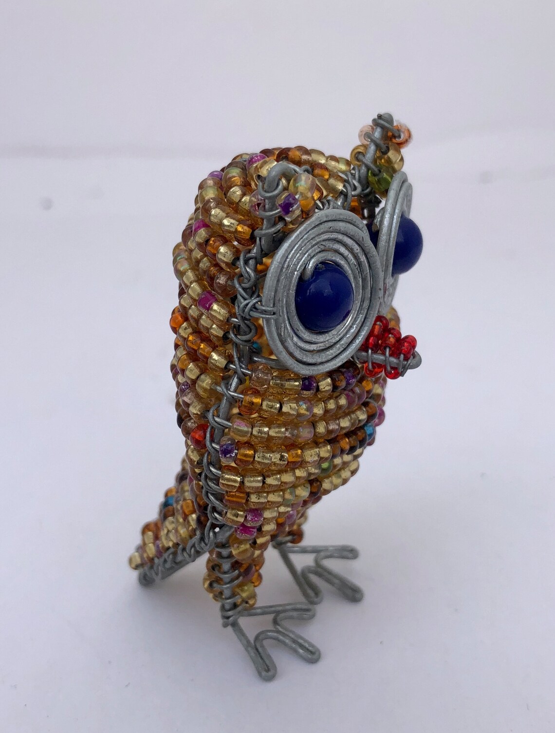 Owl Mini Beaded Art - South African Fair Trade Figurine. - Etsy