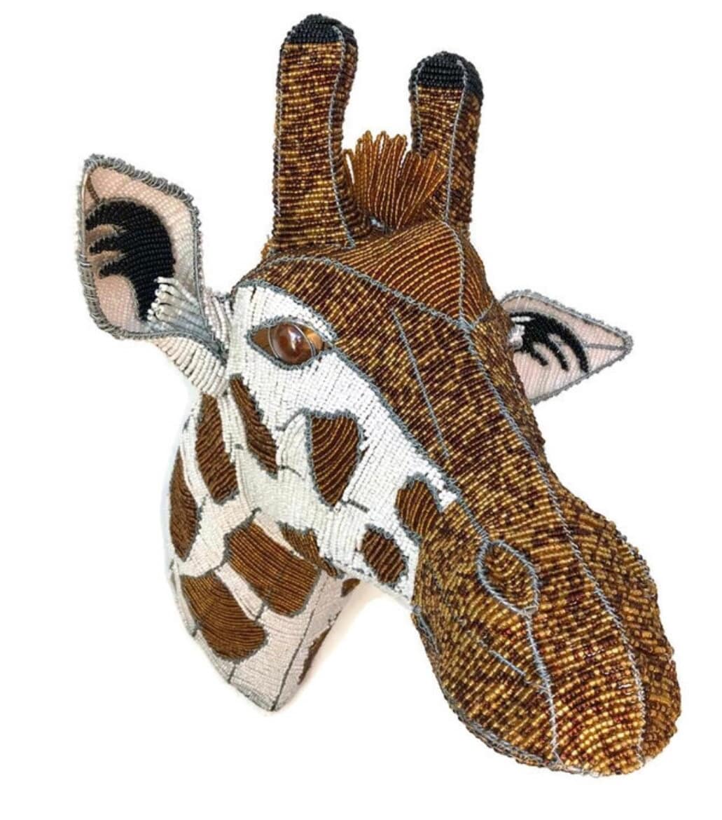 Giraffe Head. Large! Masterfully Created. Beaded African Head. Fair ...