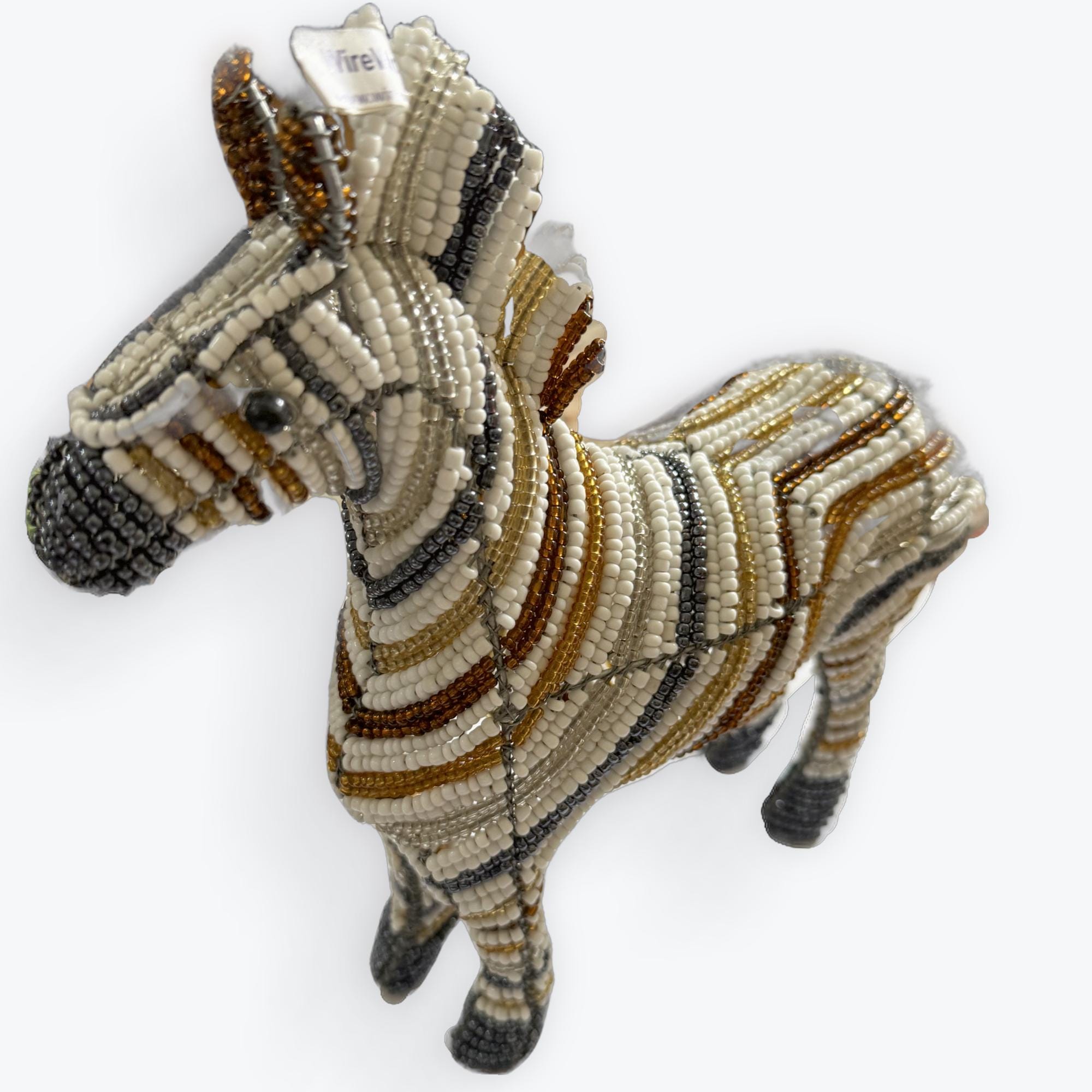 Zebra Figure! African Beaded Art. Fair Trade. - Etsy