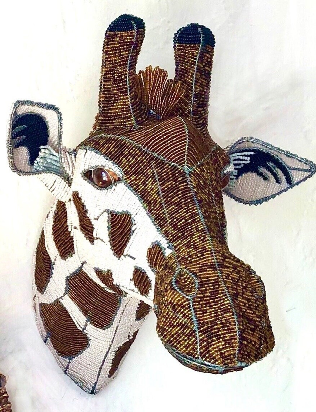 Giraffe Head. Large! Masterfully Created. Beaded African Head. Fair ...