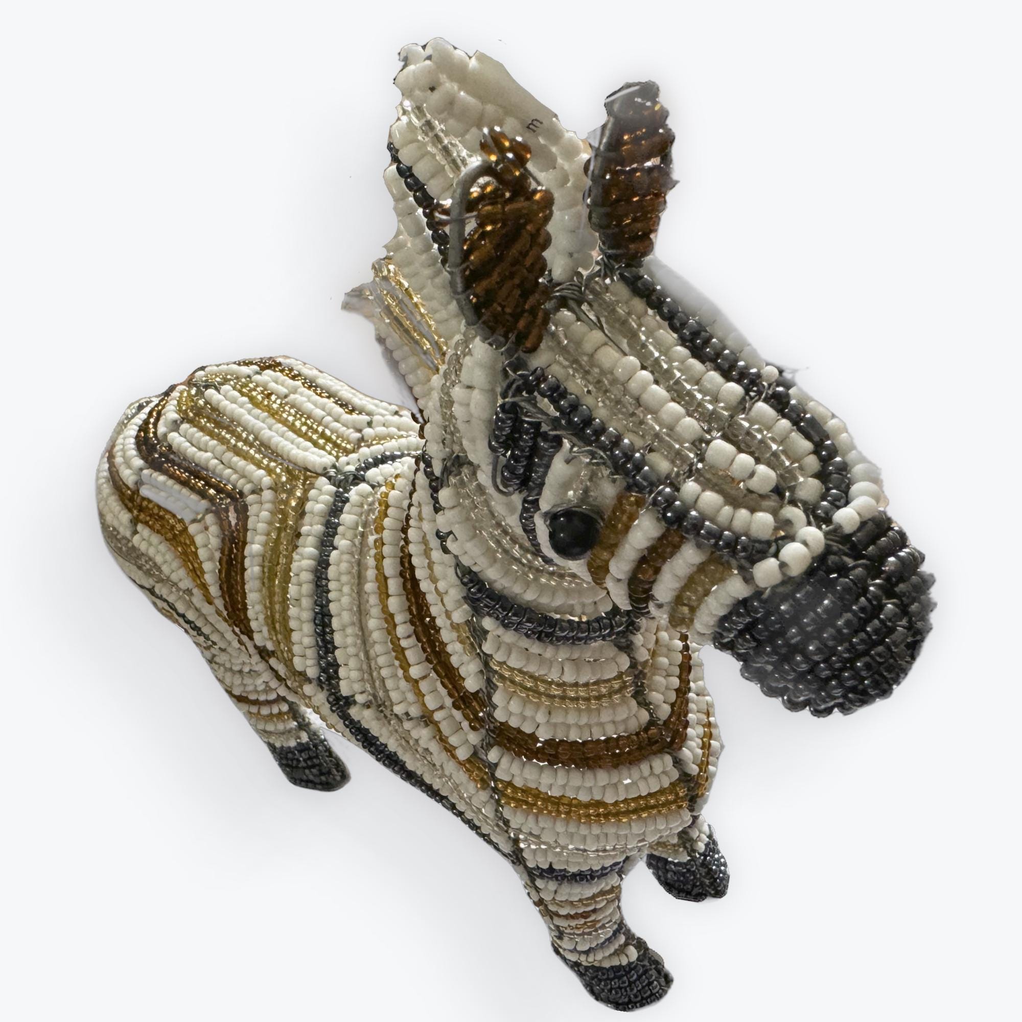 Zebra Figure! African Beaded Art. Fair Trade. - Etsy