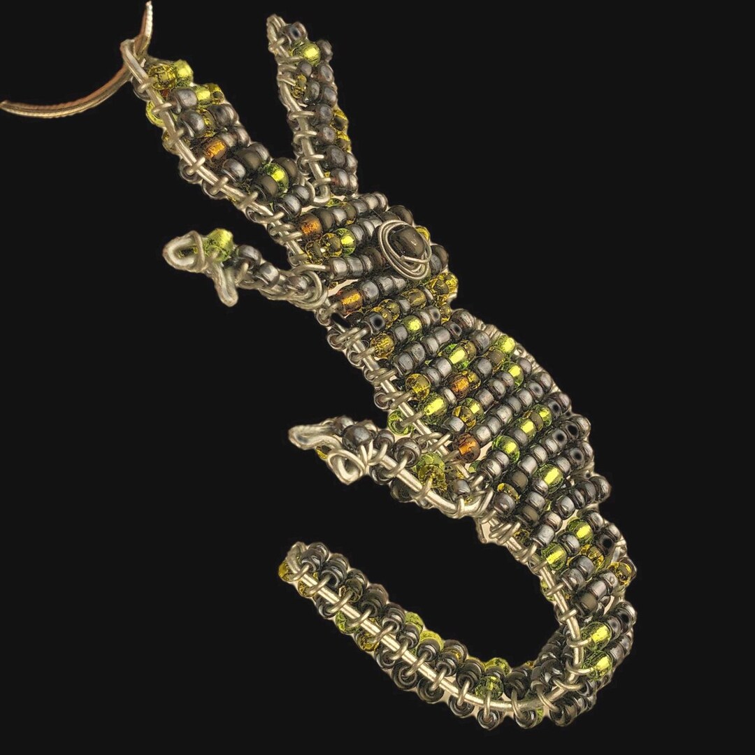 Alligator Key Chain African Beaded Art. Fair Trade - Etsy