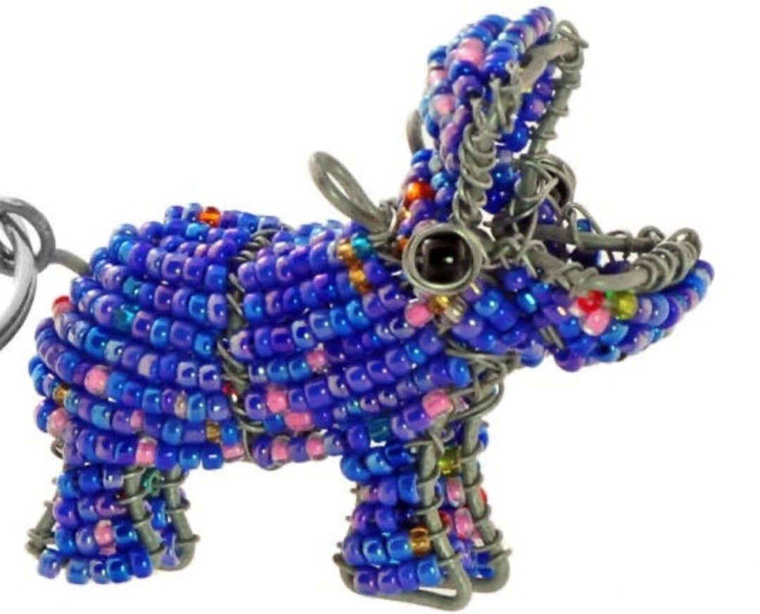 HIPPO Mini! African Beaded Art. Fair Trade - Wire and Glass Beaded - Etsy