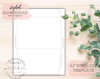 Printable Template and Instructions for Making a 5x7 Envelope From U.S ...