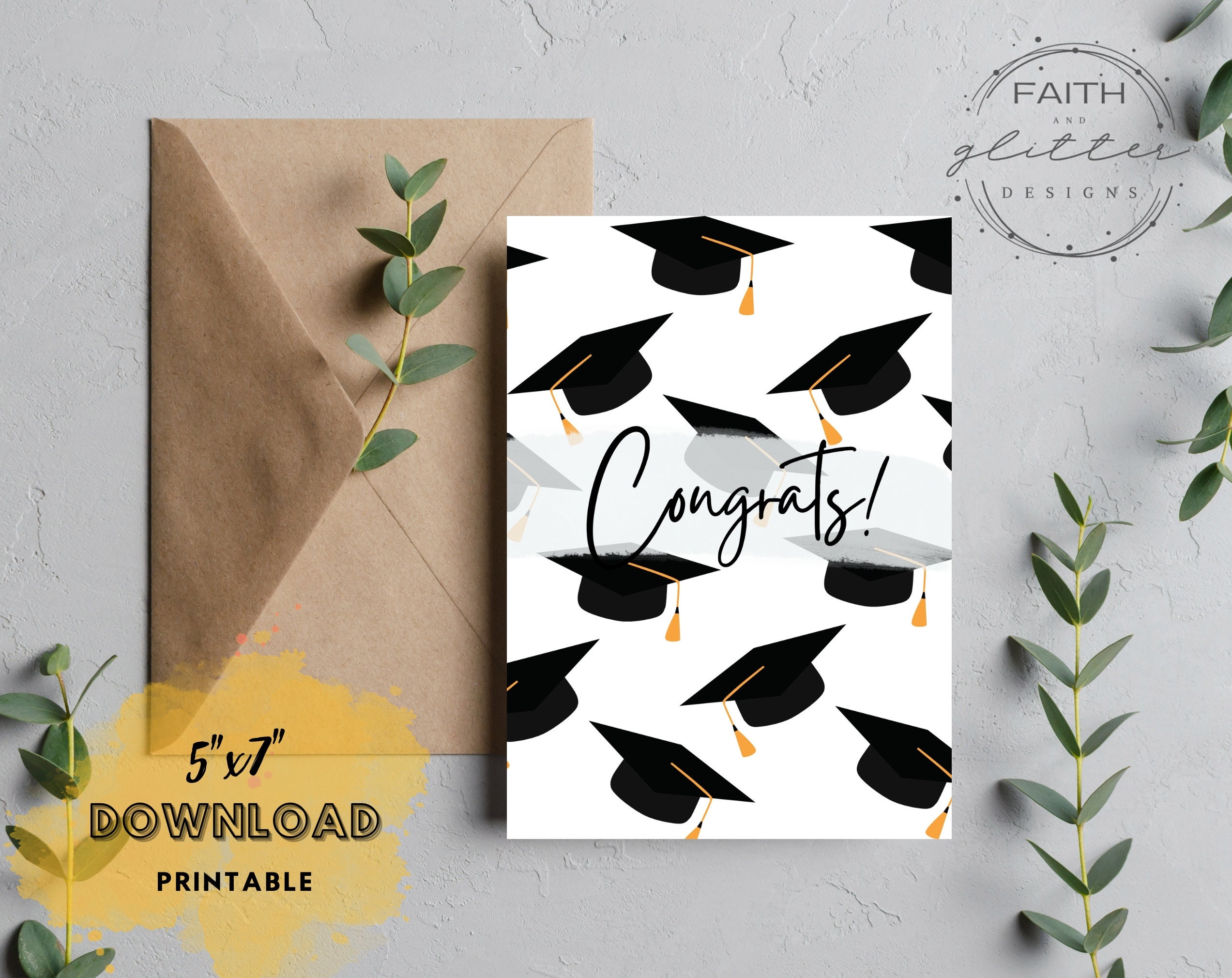 Graduation Congrats Instant Download Card, High School, College, Middle ...