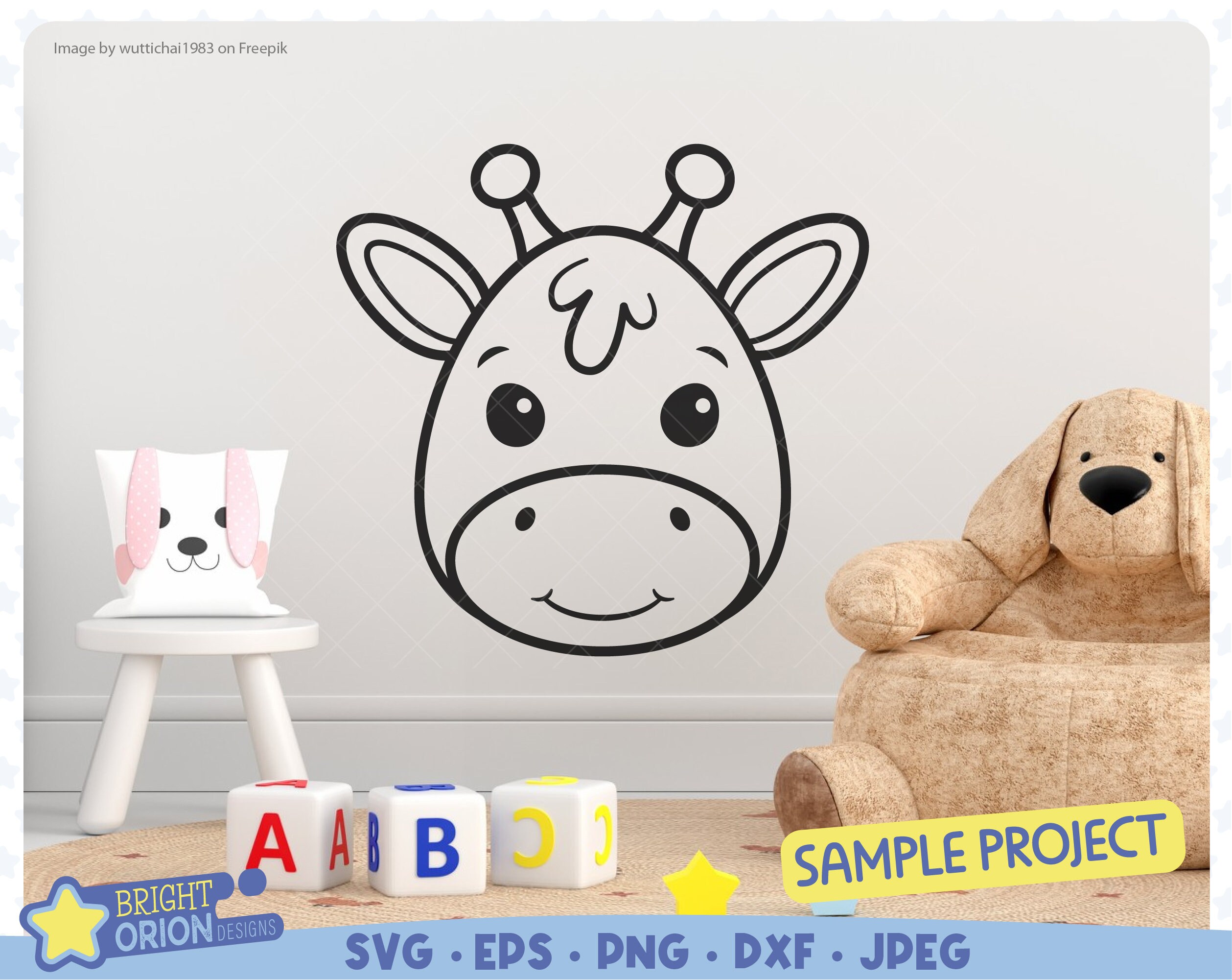 Cute Baby Giraffe Face Svg, Baby Giraffe Head Png, Jungle Animal Svg ...