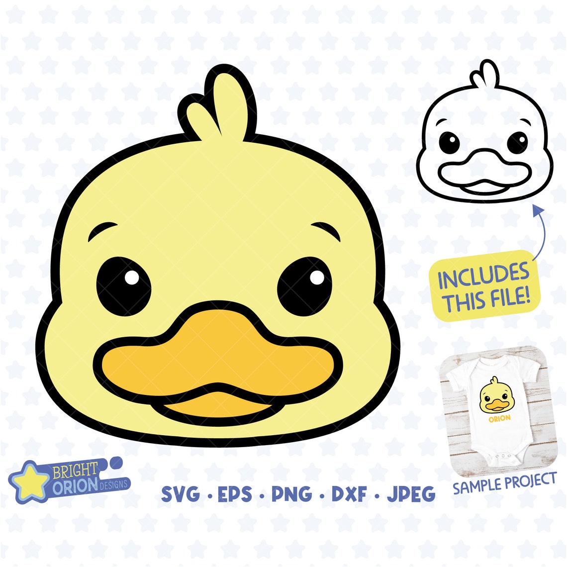 Cute Baby Duck Face Svg, Duckling Head Svg, Woodland Animals Svg, Duck ...