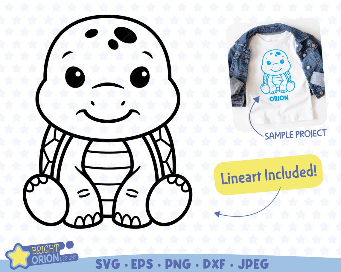 Cute Baby Turtle Svg, Layered Turtle Svg, Turtle Vector, Turtle Dxf ...