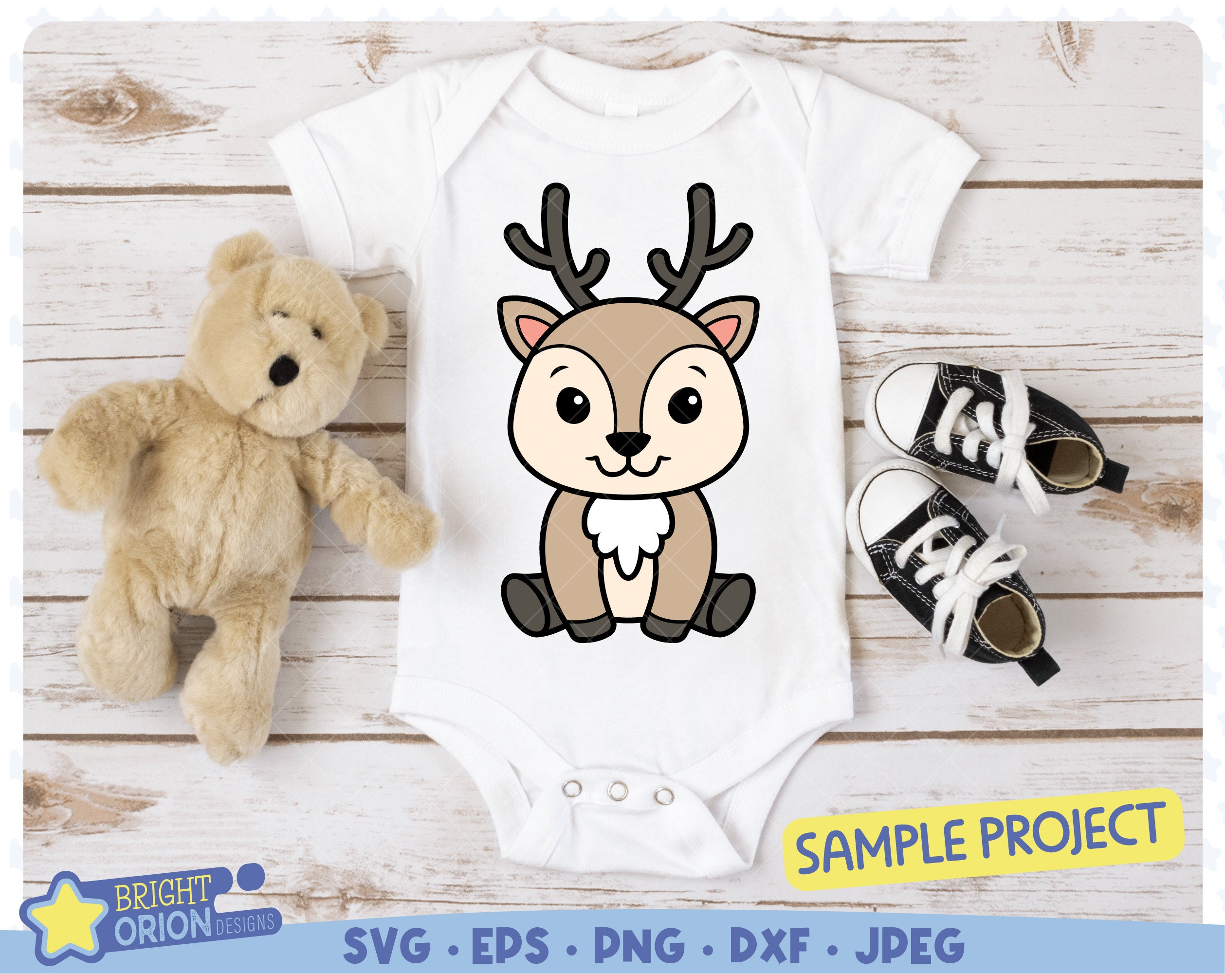 Baby Deer Svg, Cute Deer Svg, Reindeer Face Svg, Wild One Svg, Woodland ...