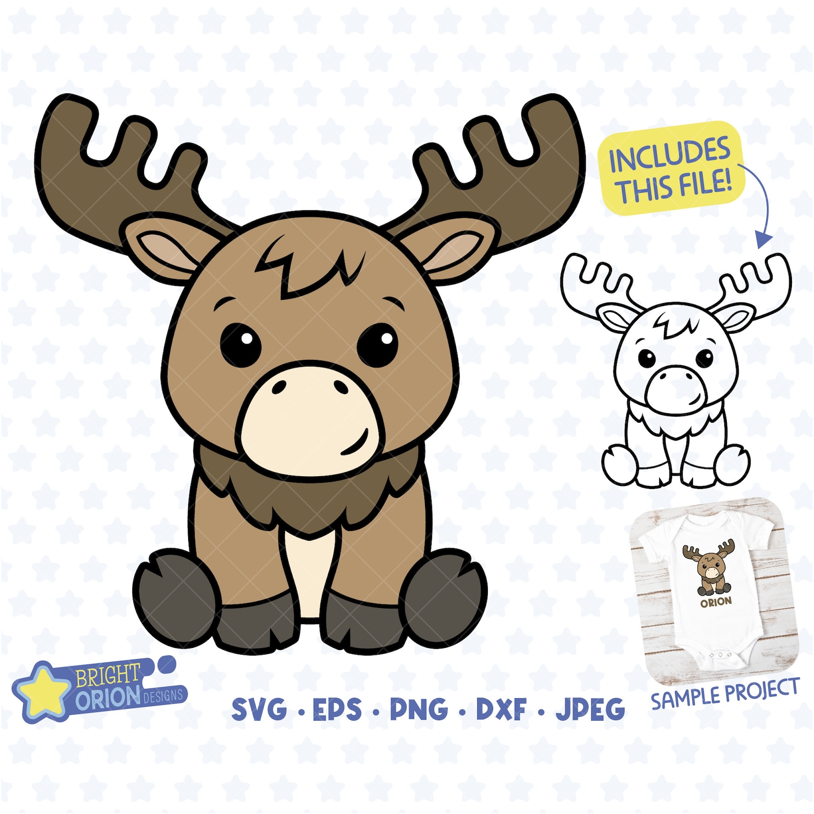 Cute Baby Moose Svg, Wild One Svg, Reindeer Svg, Woodland Animals Svg ...